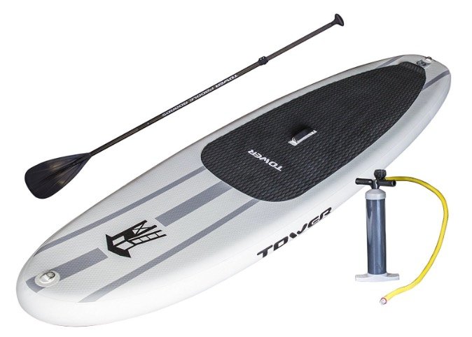 Tower Adventurer inflatable standup paddleboard with paddle and pump ...